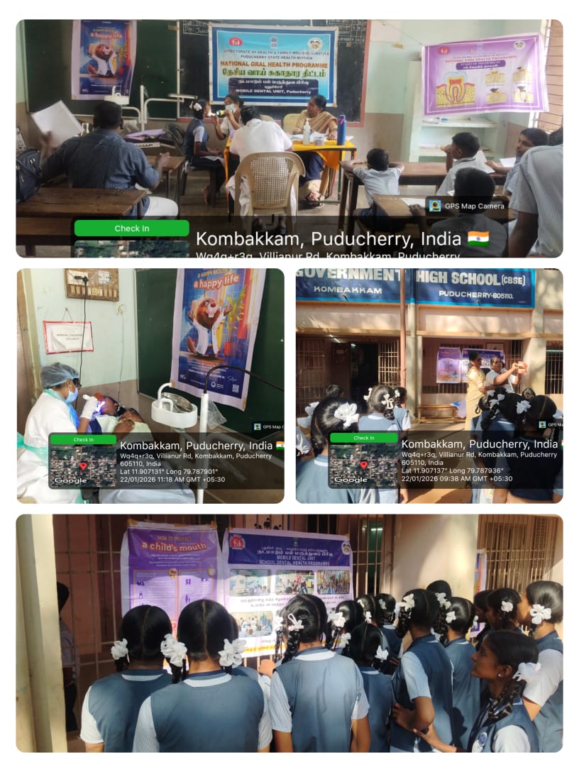 NOHP Puducherry - Oral health Talk & Treatment Camp at Government High ...